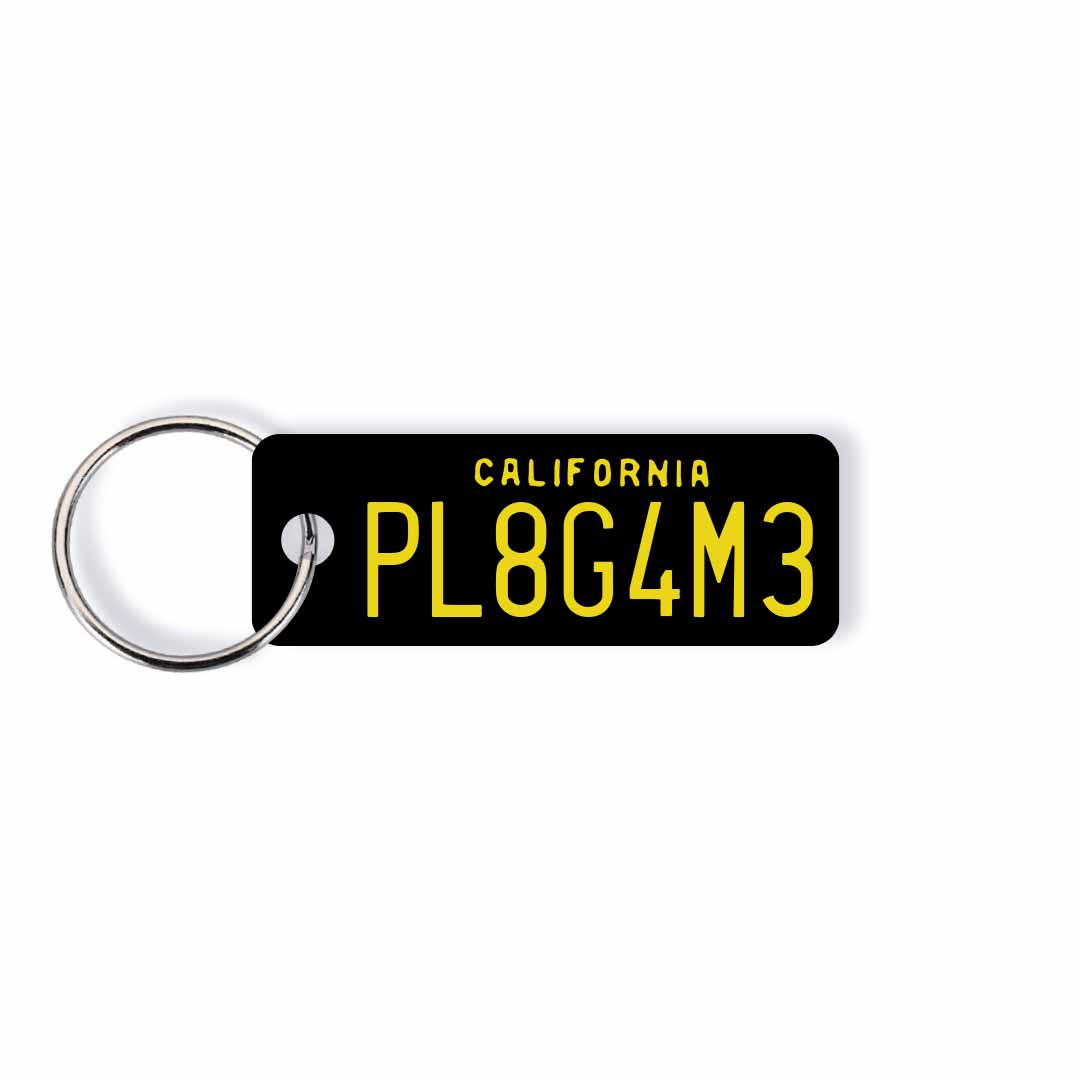 California CA Legacy 1960's License Plate Custom Keychain – PlateGame