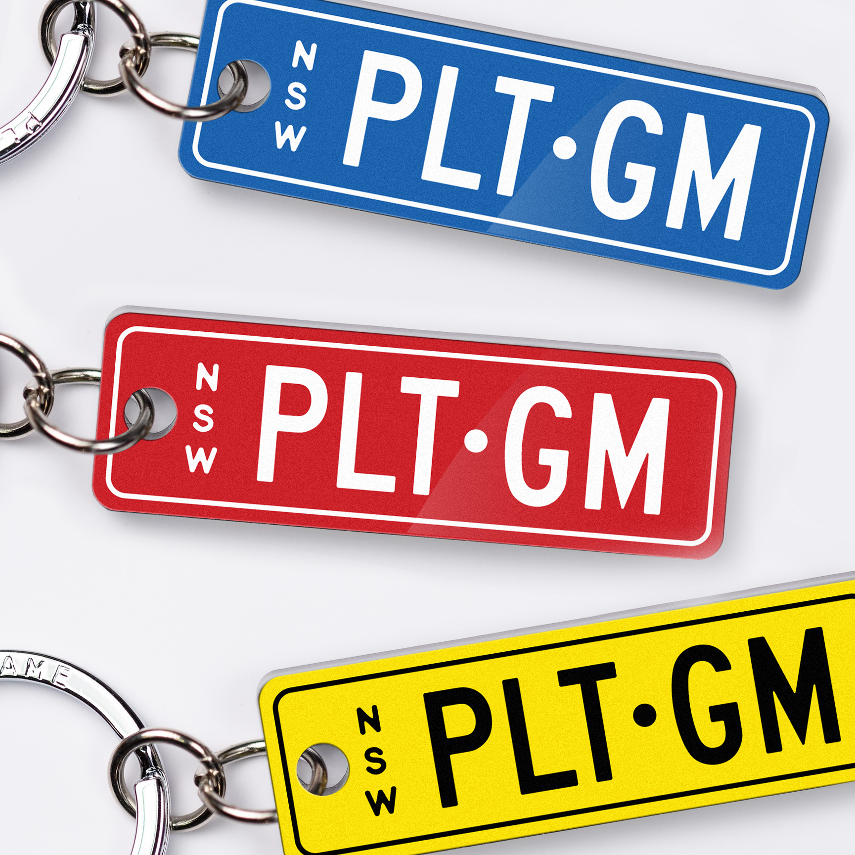 NSW Colours Range Licence Plate Custom Keychain – PlateGame