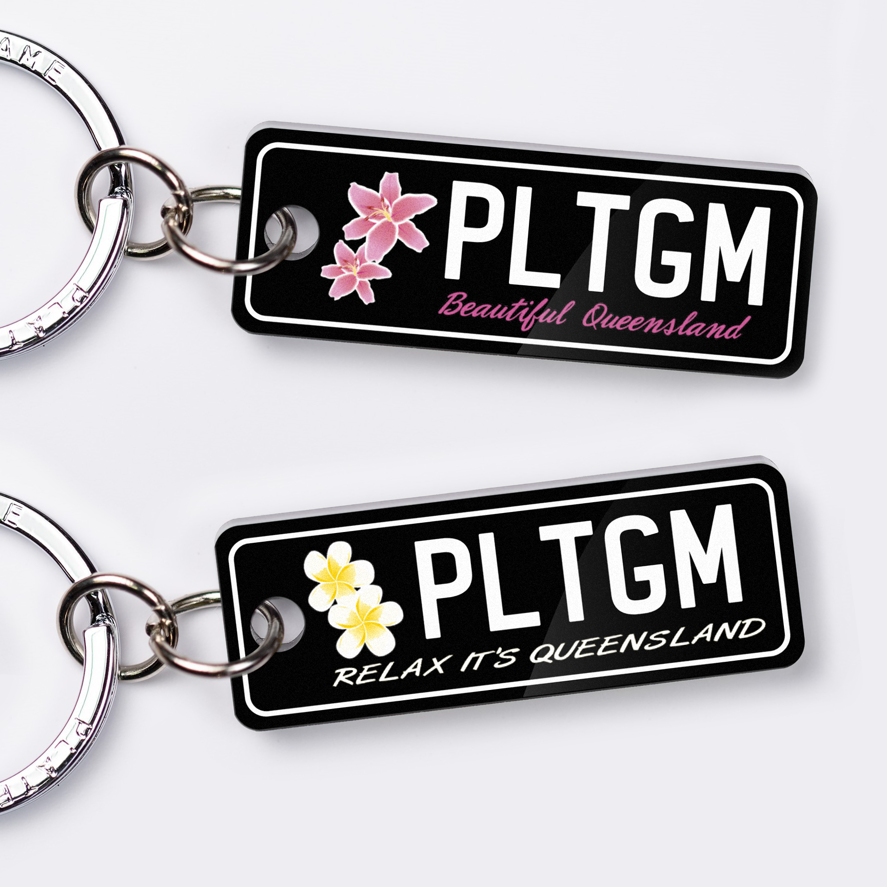 QLD Retro Licence Plate Custom Keychain – PlateGame