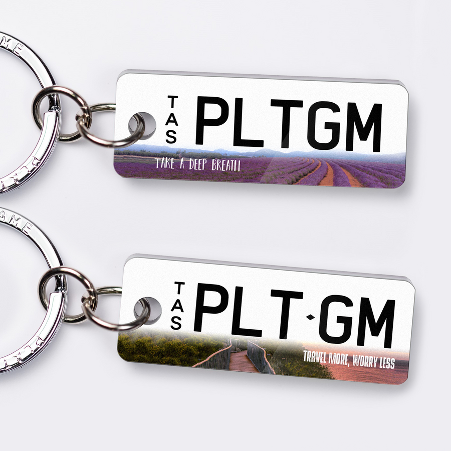 Tasmania 'TAS' Keychains – Tagged "TAS"– PlateGame