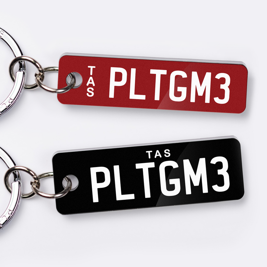 Tasmania 'TAS' Keychains – Tagged "TAS"– PlateGame